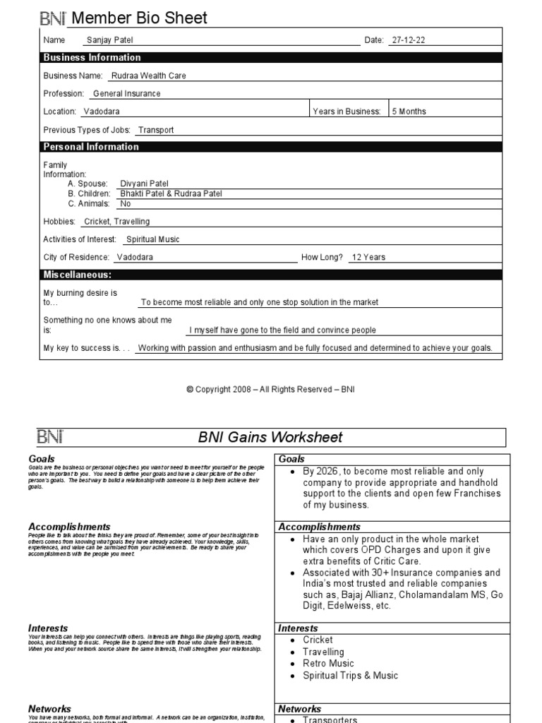 Rudraa Wealthcare - Bio Sheet | PDF | Business