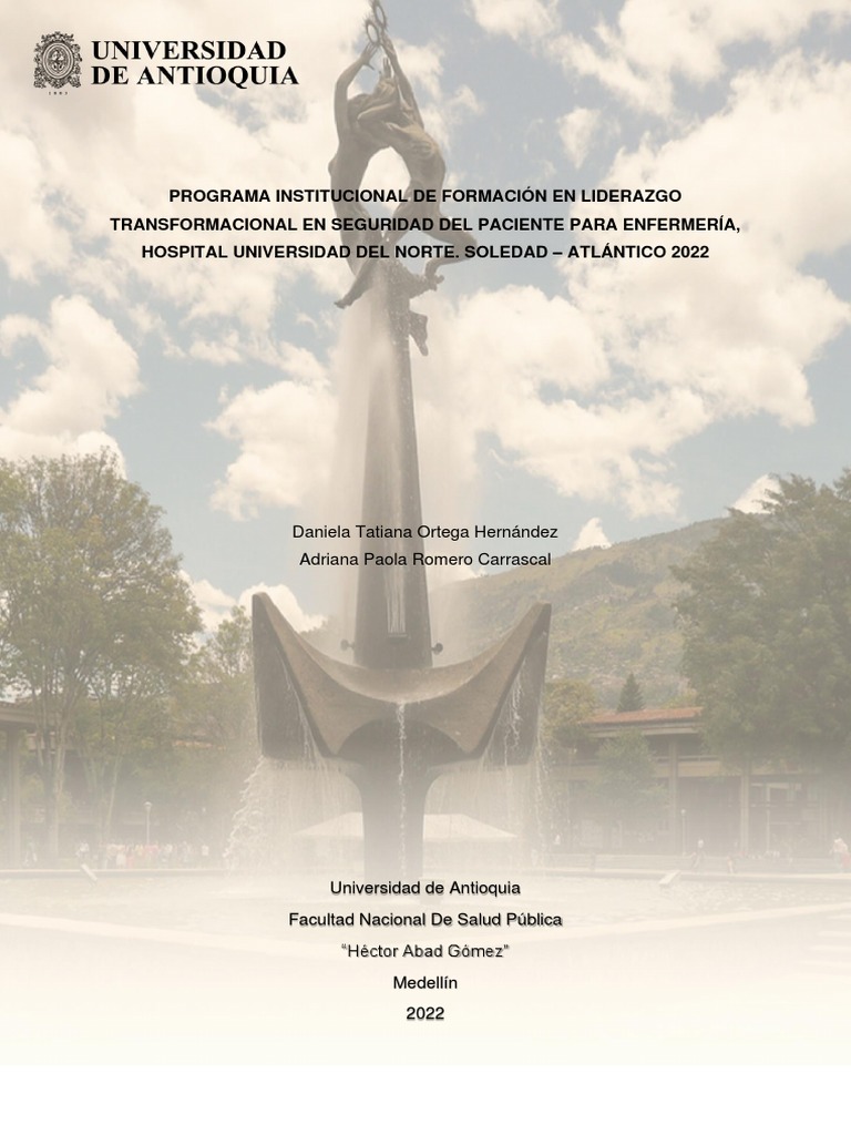 Programa de Formacion de Liderazgo Transformacional - Enfermeria | PDF | Seguridad del paciente ...