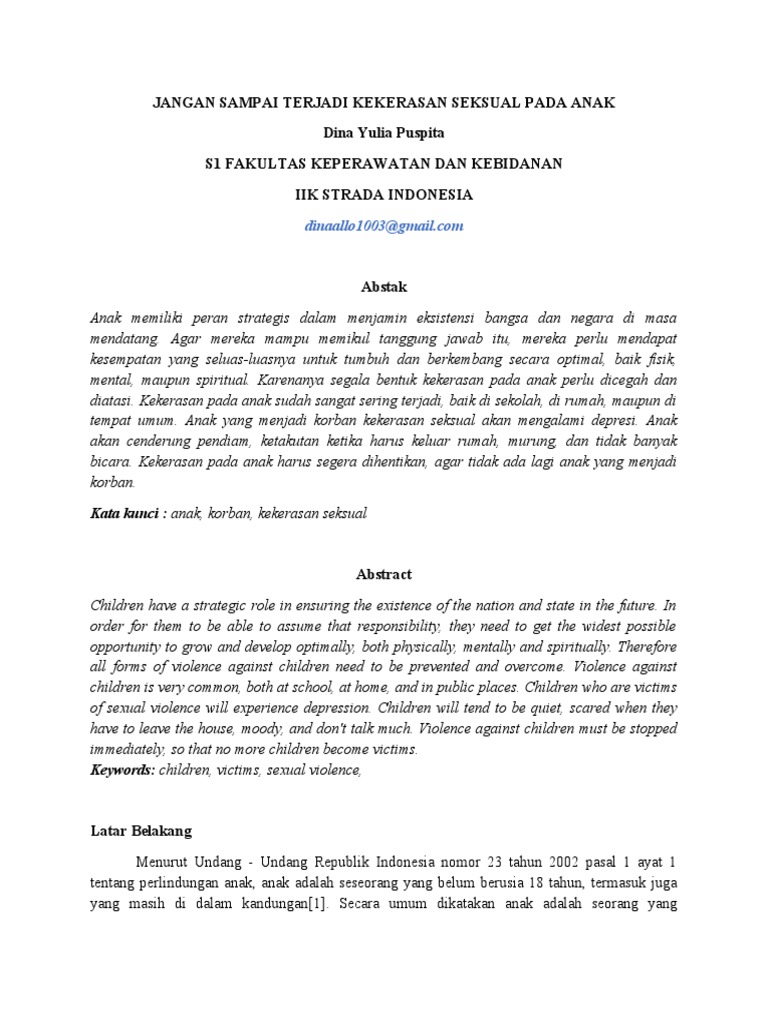Anti Kekerasan Seksual Pada Anak | PDF