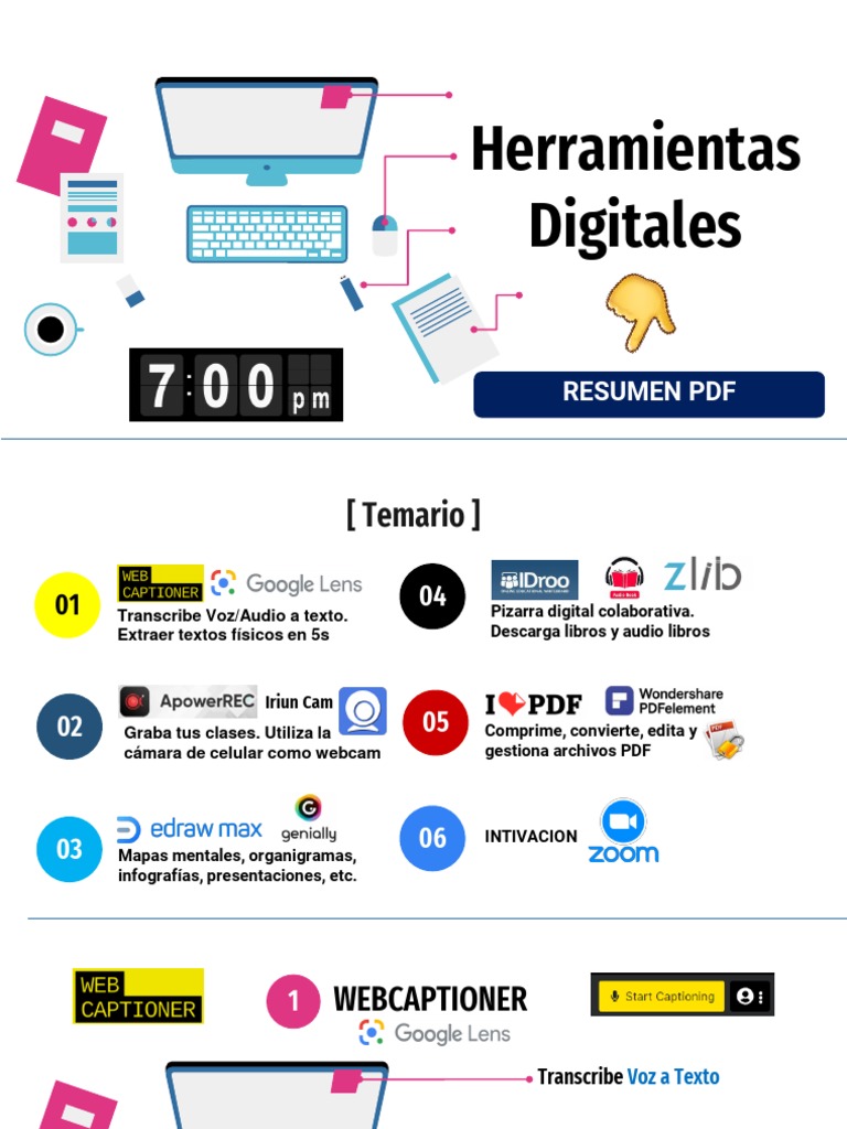Herramientas Digitales Para Educación Y Productividad Pdf