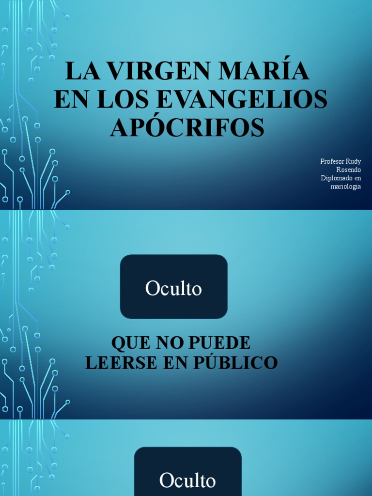 La Virgen María en Los Evangelios Apocrifos | PDF