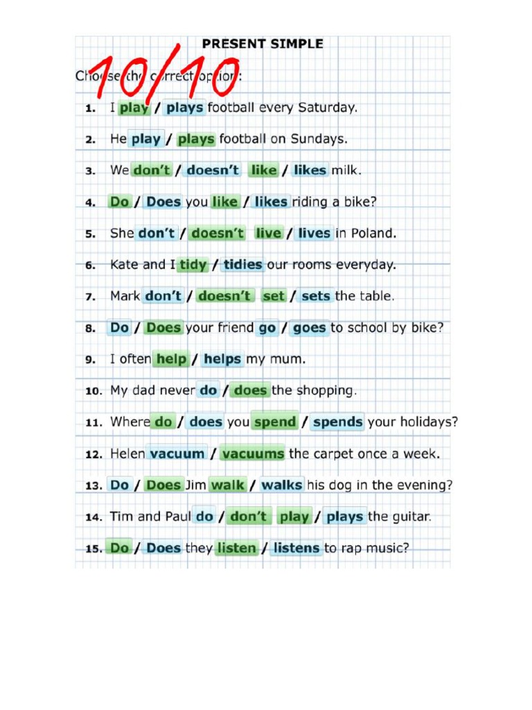 Present Simple | PDF