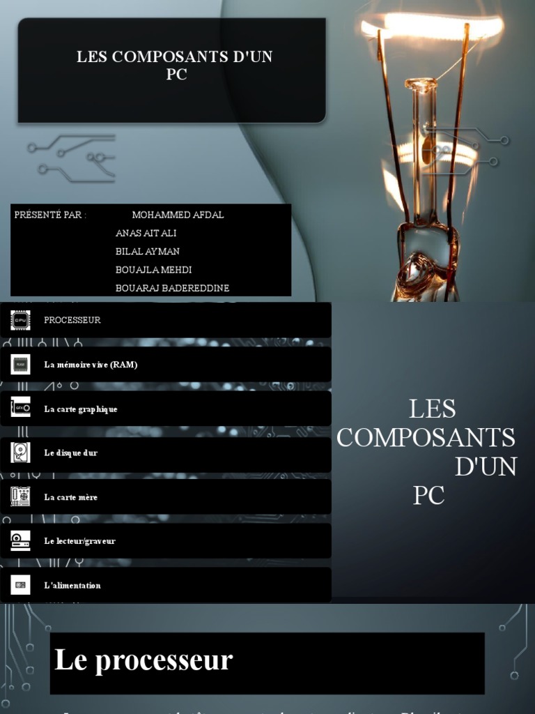 Les Composants D'un PC | PDF | Microprocesseur multi-cœur | Disque dur