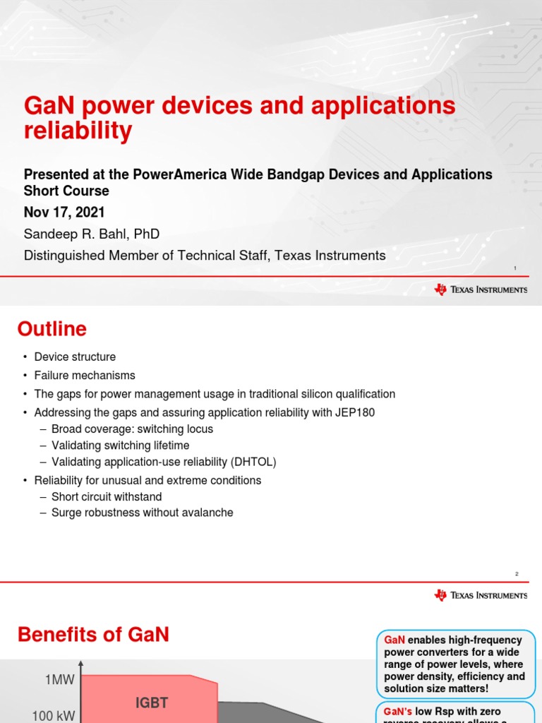 GaN Power Devices and Applications Reliability | PDF