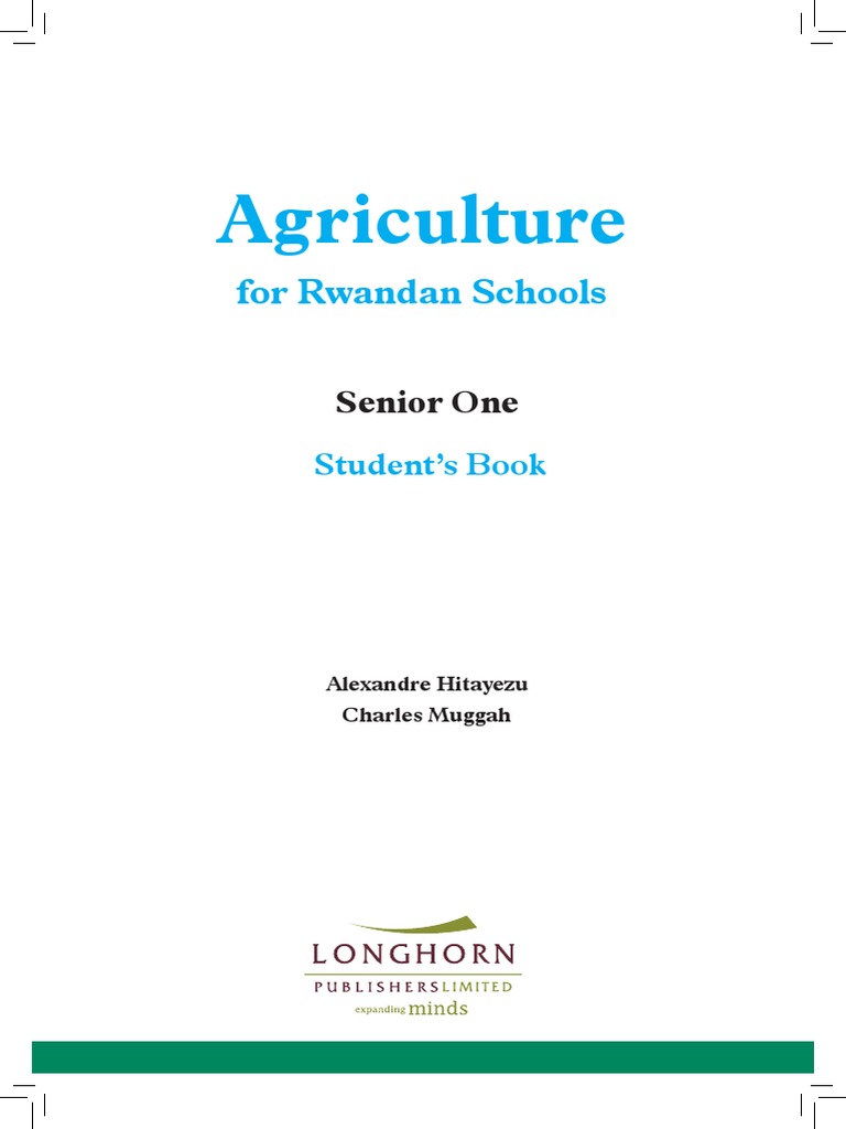 Agriculture For Rwandan Schools - Student's Book - Senior One | PDF ...