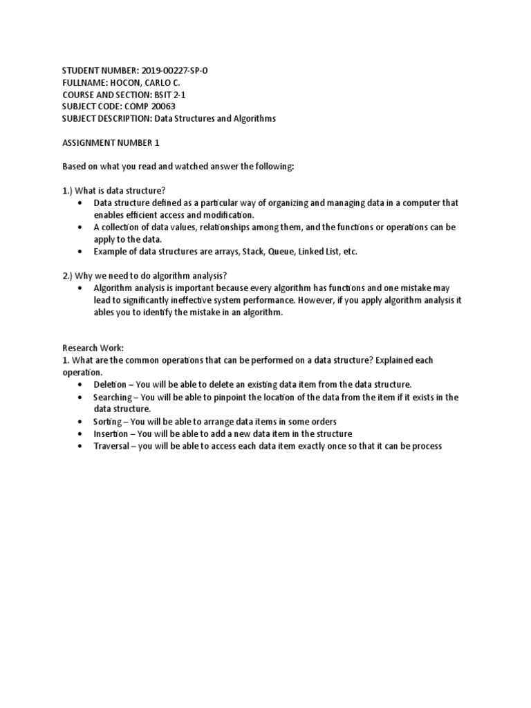 Student Number | PDF Student Number | PDF