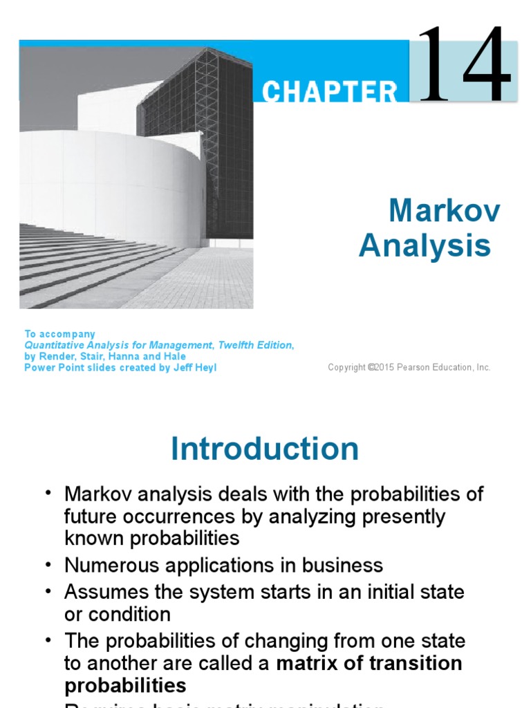 Markov Analysis Pdf Markov Chain Applied Mathematics 5673