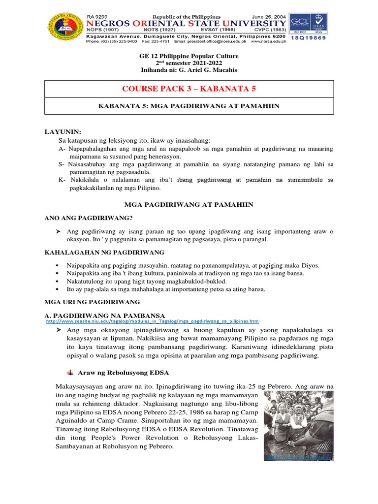 Ge 12 Kabanata 5 6 | PDF