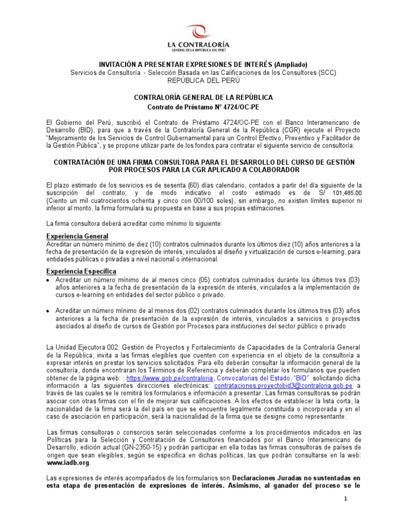 Formato de Expresion de Interes | PDF | Gobierno