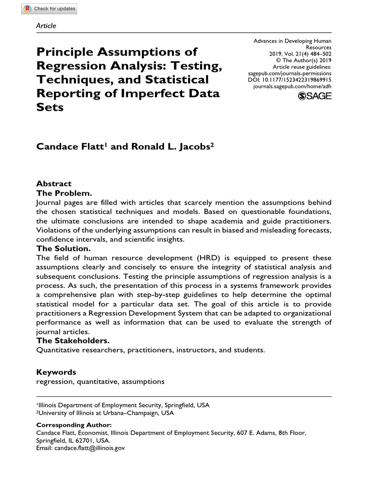 Jurnal Mengenai Regresi Linear | PDF | Errors And Residuals | Statistics