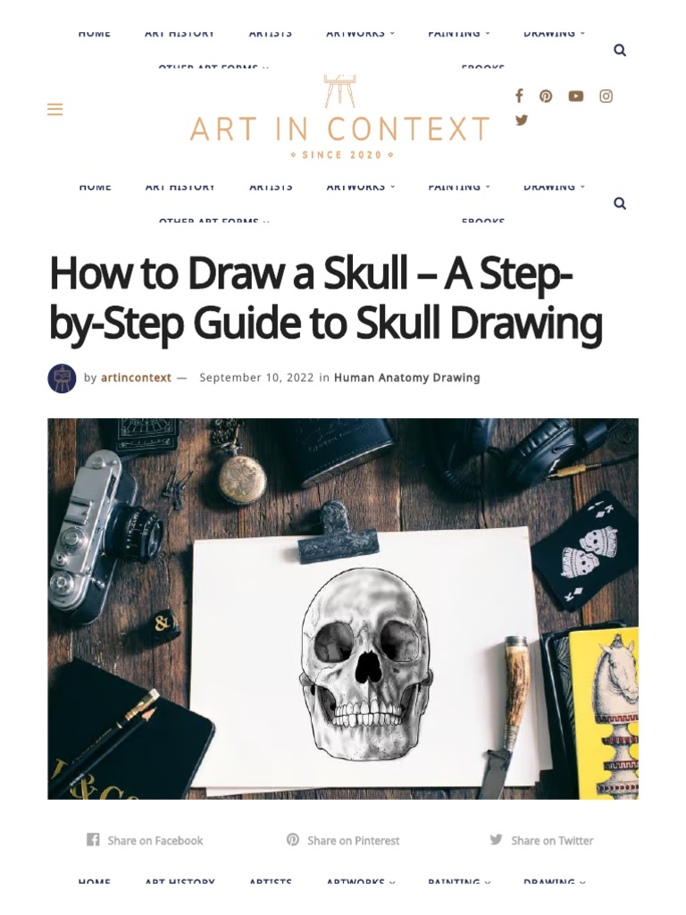 Step-by-Step Skull Drawing Guide | PDF