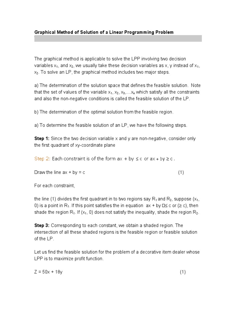 BUAD 802 LP Graphical | Download Free PDF | Mathematical Optimization | Linear Programming
