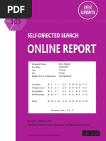The Self-Directed Search | PDF | Counseling Psychology | Psychometrics