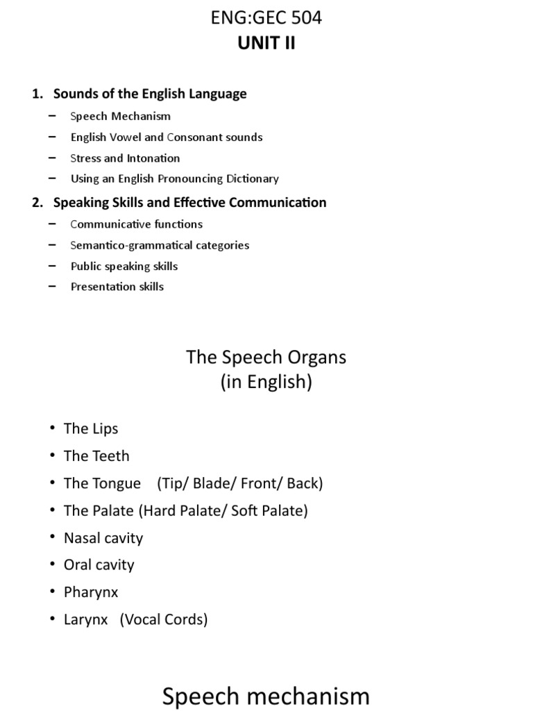 Speech Mechanism and Communication Skills | PDF | Phonetics | Vowel
