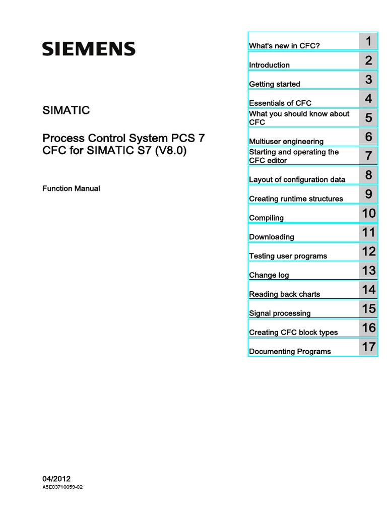 CFC For SIMATIC S7 V8 0 | PDF | Programming | Computer Program