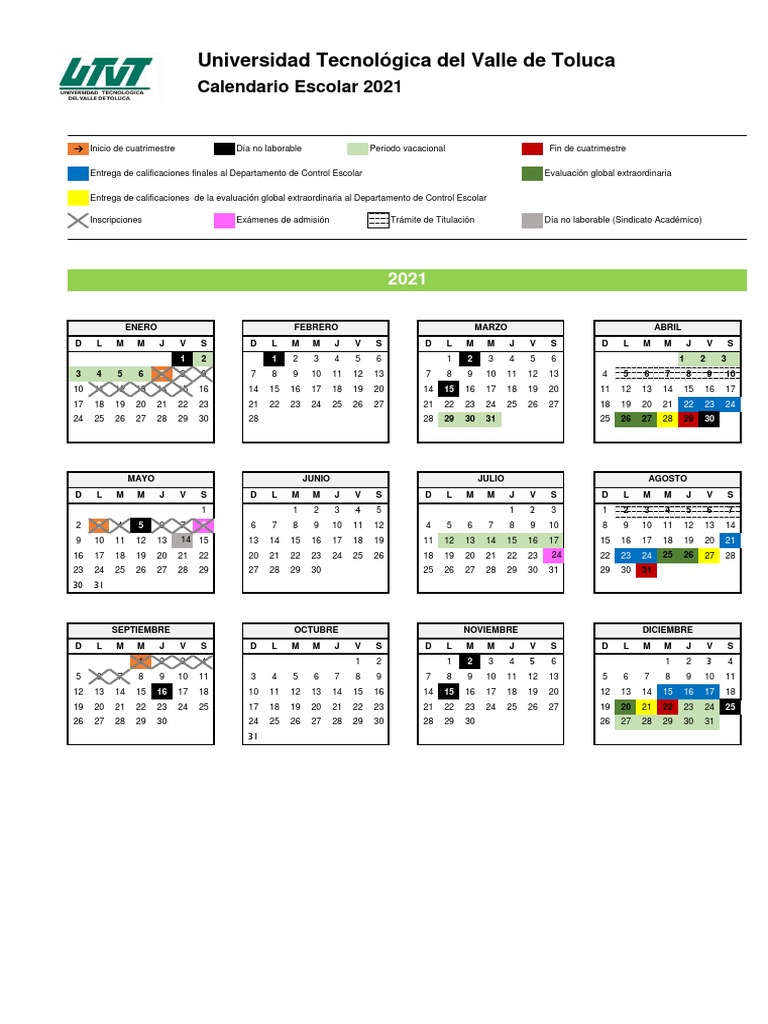 Calendario Escolar 2020 Pdf
