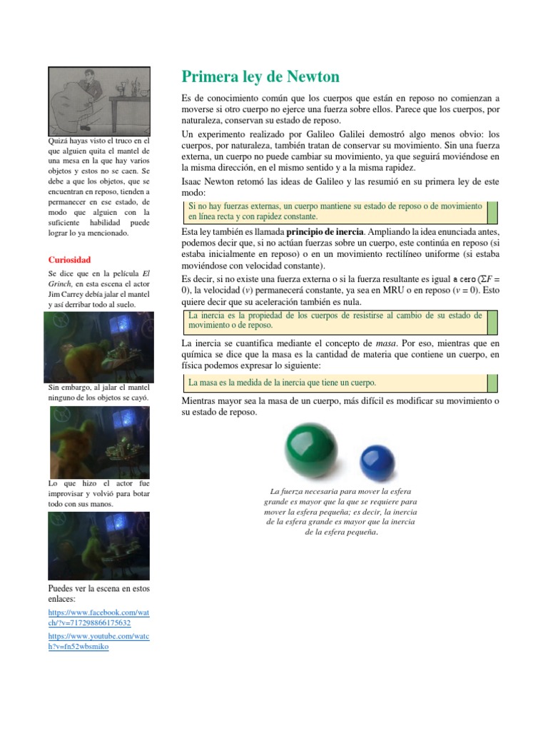 Clase 24 Marzo, 5.º Año. Fuerzas y Leyes de Newton | PDF