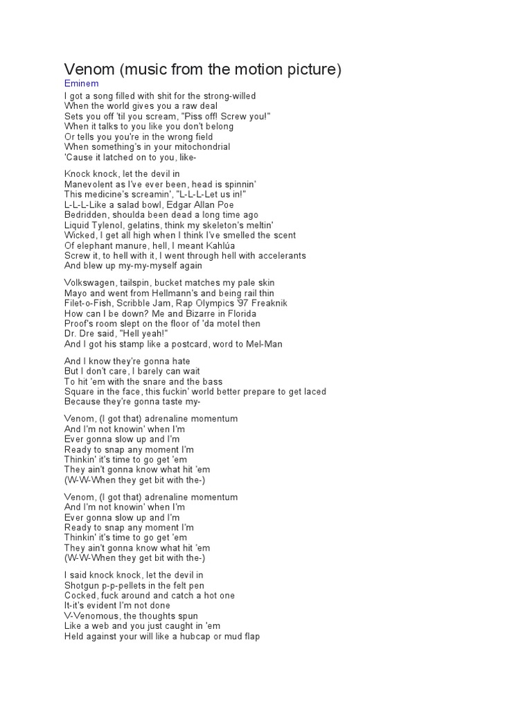 Venom | PDF | Poetry