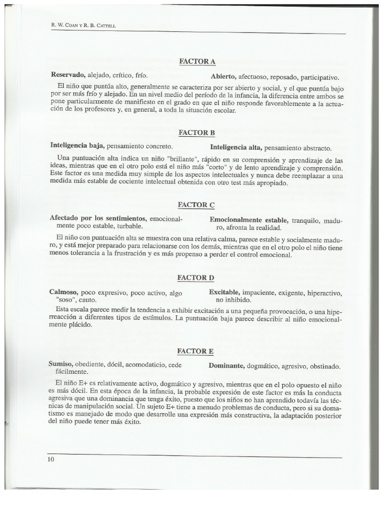 Descripciones Factores Espq | PDF