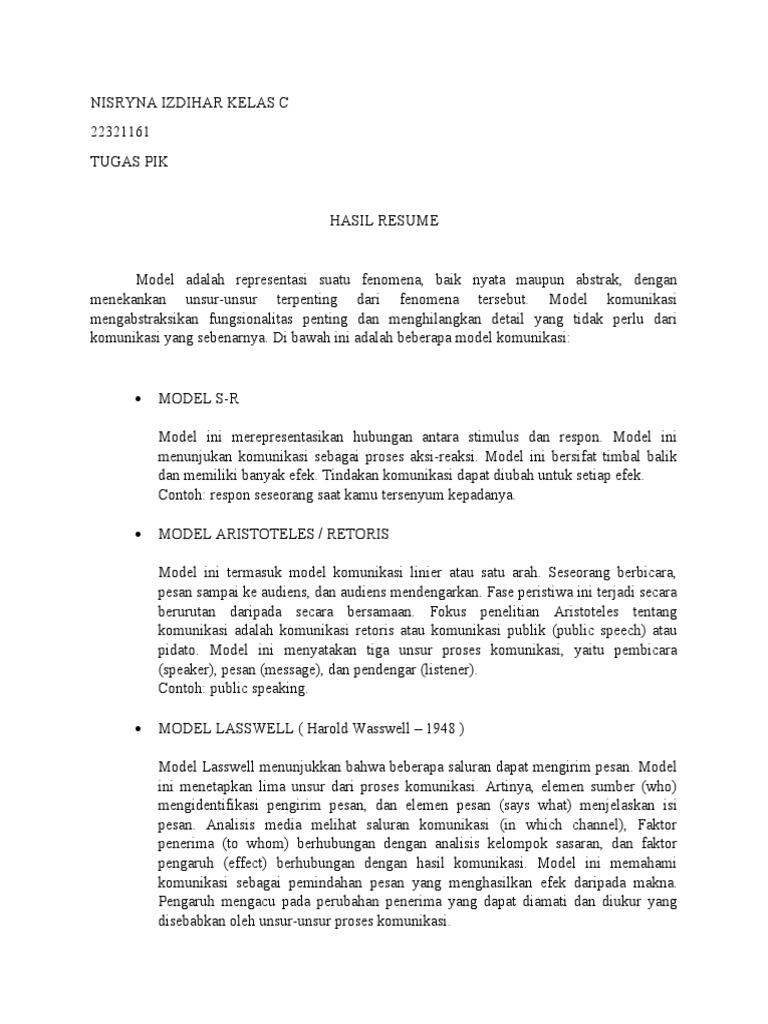 161 - Nisryna Izdihar Resume Pik | PDF
