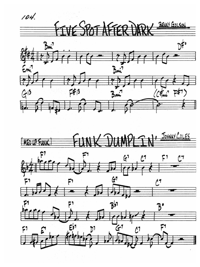 Five Spot After Dark Lead | PDF