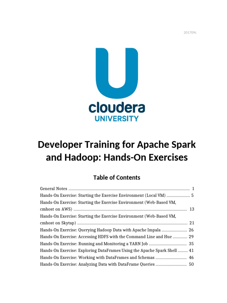 Cloudera Developer Training Exercise Manual | PDF | Apache Spark | Virtual Machine