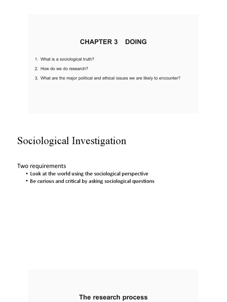 Chapter 3 Doing - Method | Download Free PDF | Sociology | Data