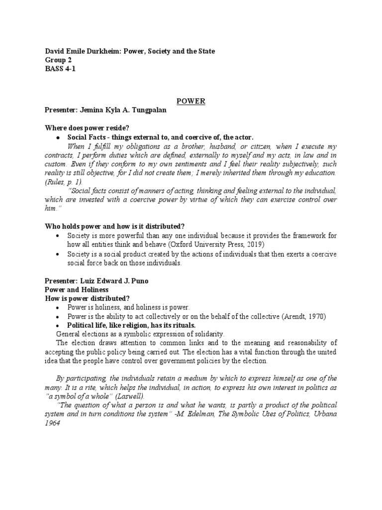 Durkheim | PDF | Politics | Science & Mathematics
