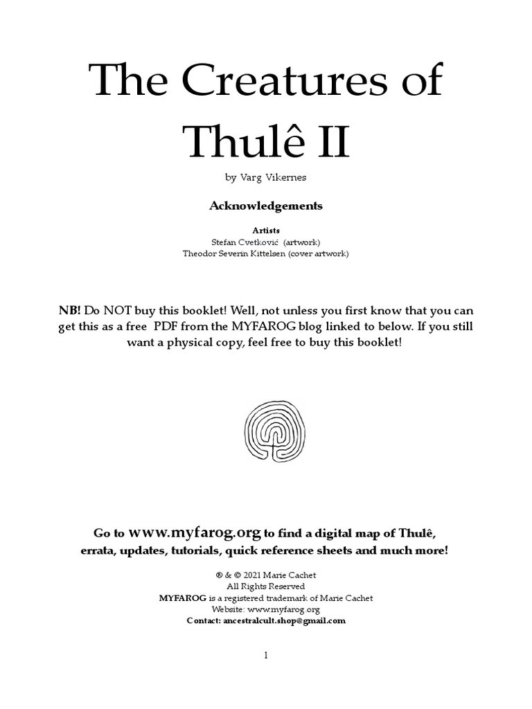 The Creatures of Thule II 1.3 | PDF | Shield