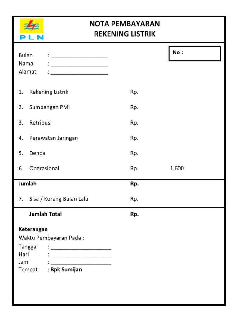 Nota Pembayaran (Sfile | PDF