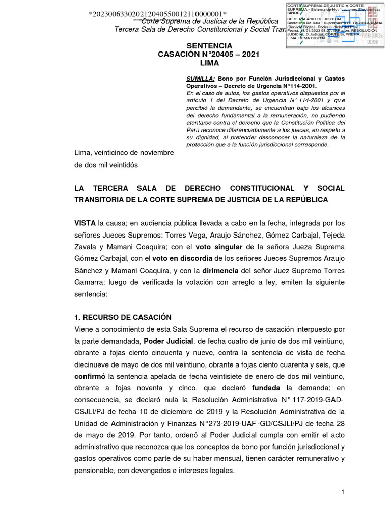 Casación 20405-2021-LIMA - Martinez Maravi | PDF Casación 20405-2021-LIMA - Martinez Maravi | PDF