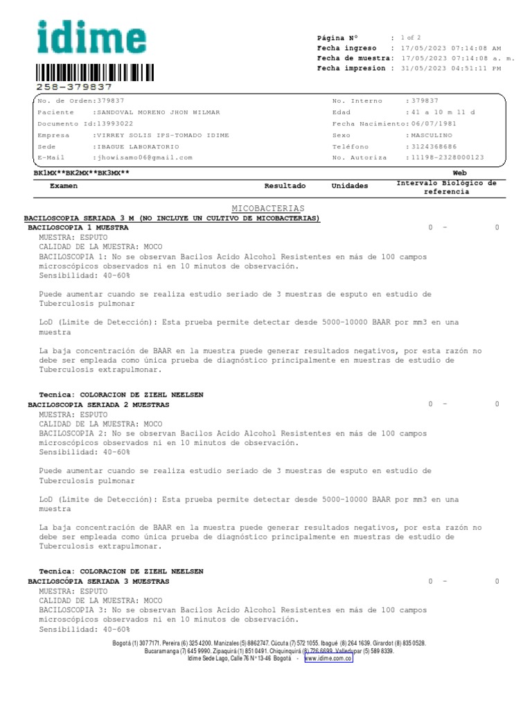 258 379837 Laboratorios | PDF | Tuberculosis | Mycobacterium