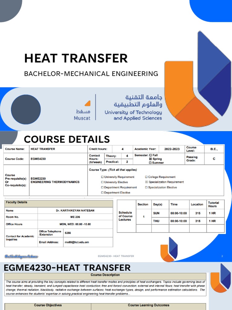 Heat Transfer Course Overview | PDF | Science & Mathematics ...