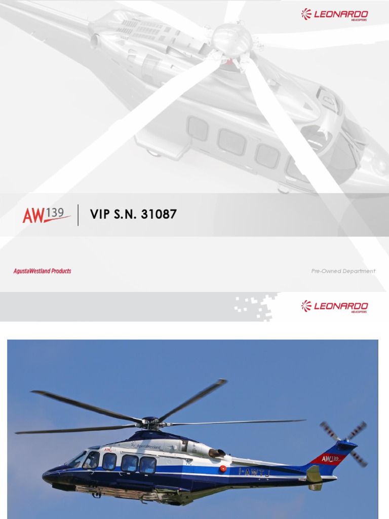 2007 AW139 Helicopter Specifications | PDF | Flight Recorder | Cockpit
