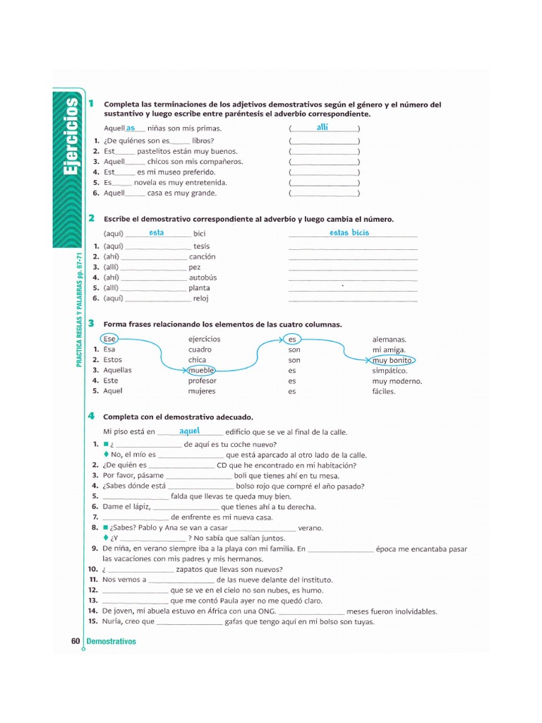 Ejercicios Demostrativos Int | PDF
