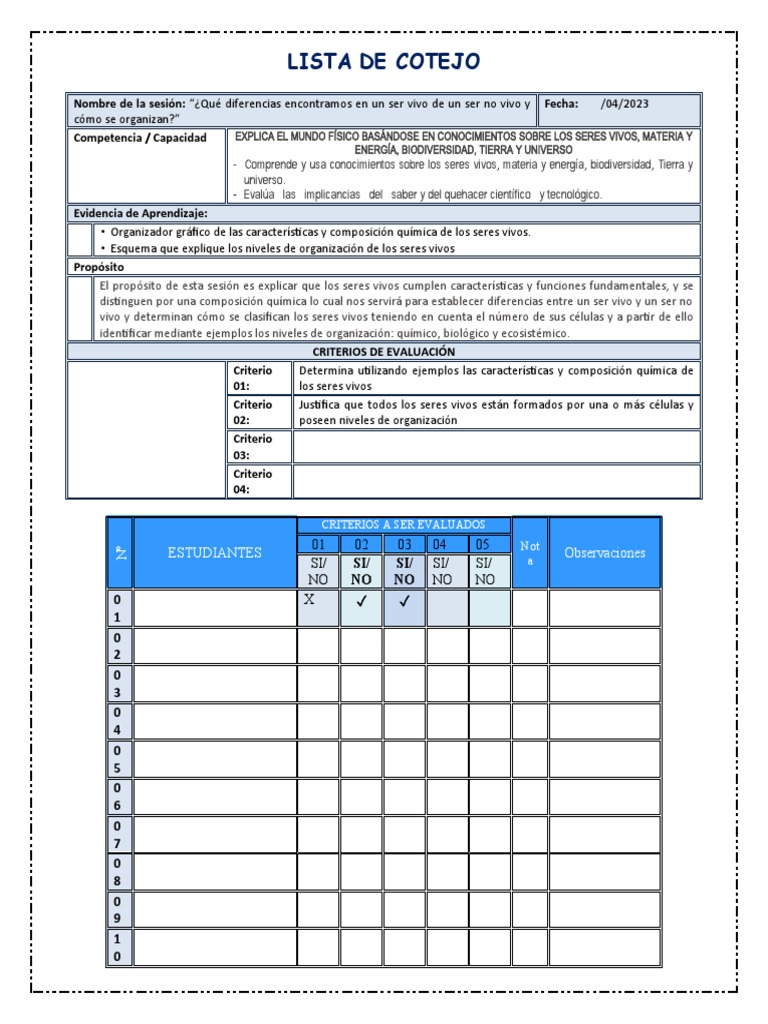Eda 2 - Ins - Eval - Sem 1 - Ciencia 1° | PDF