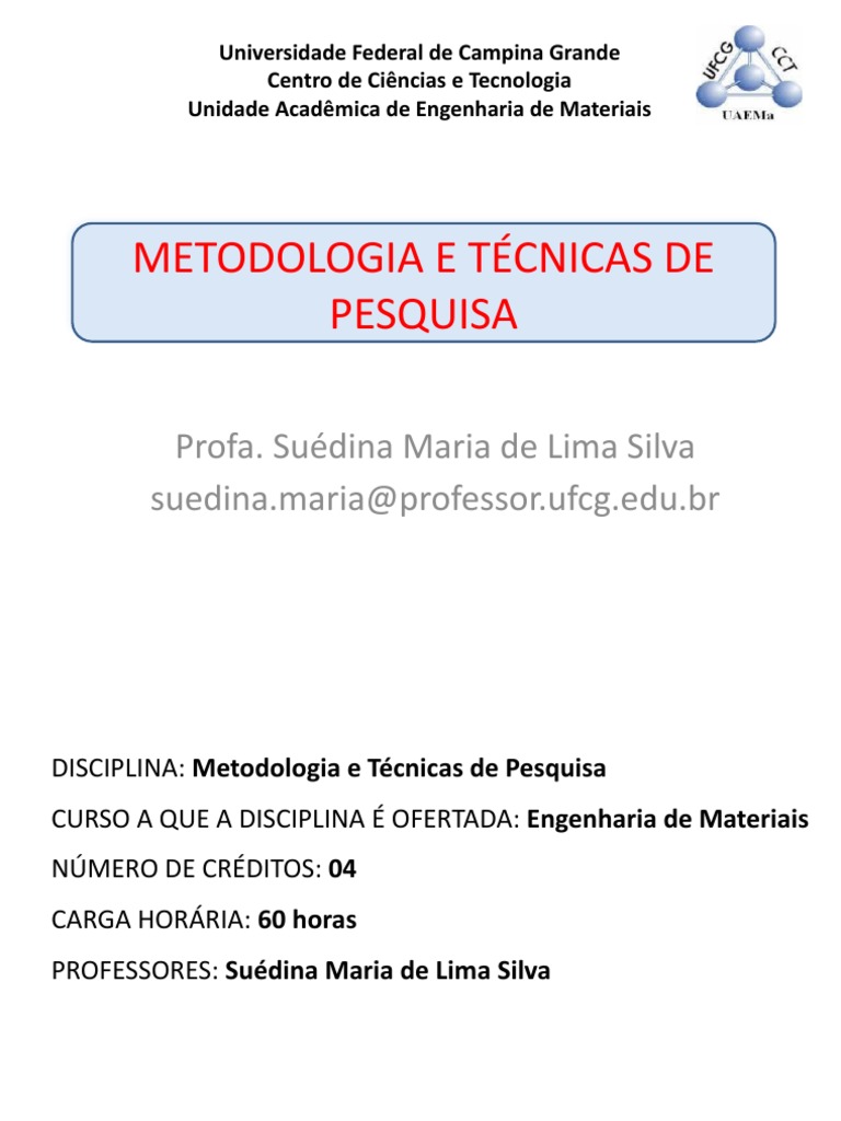 Curso Metodologia e Técnicas de Pesquisa 2020-0 | PDF | Abstract (resumo) | Plástico
