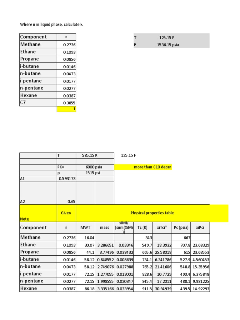 Flash Calculation | PDF | Materials | Industrial Gases