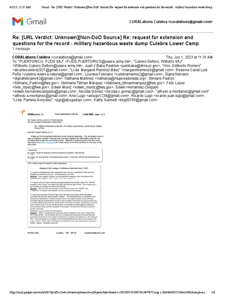 Re: (Url Verdict: Unknown) (Non-Dod Source) Re: Request For Extension ...