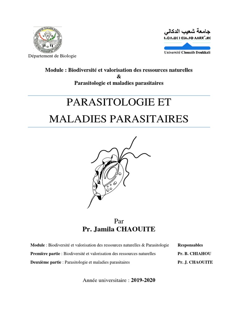 Cours de Parasitologie 2020 S6 BA - PR CHAOUITE | PDF