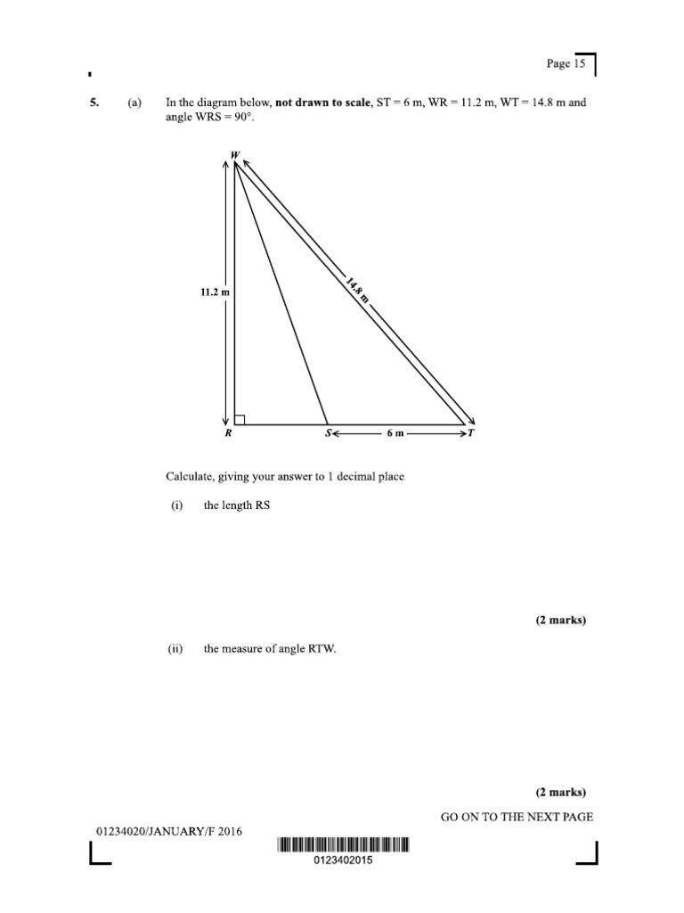 Mathematics CSEC Past Paper | PDF