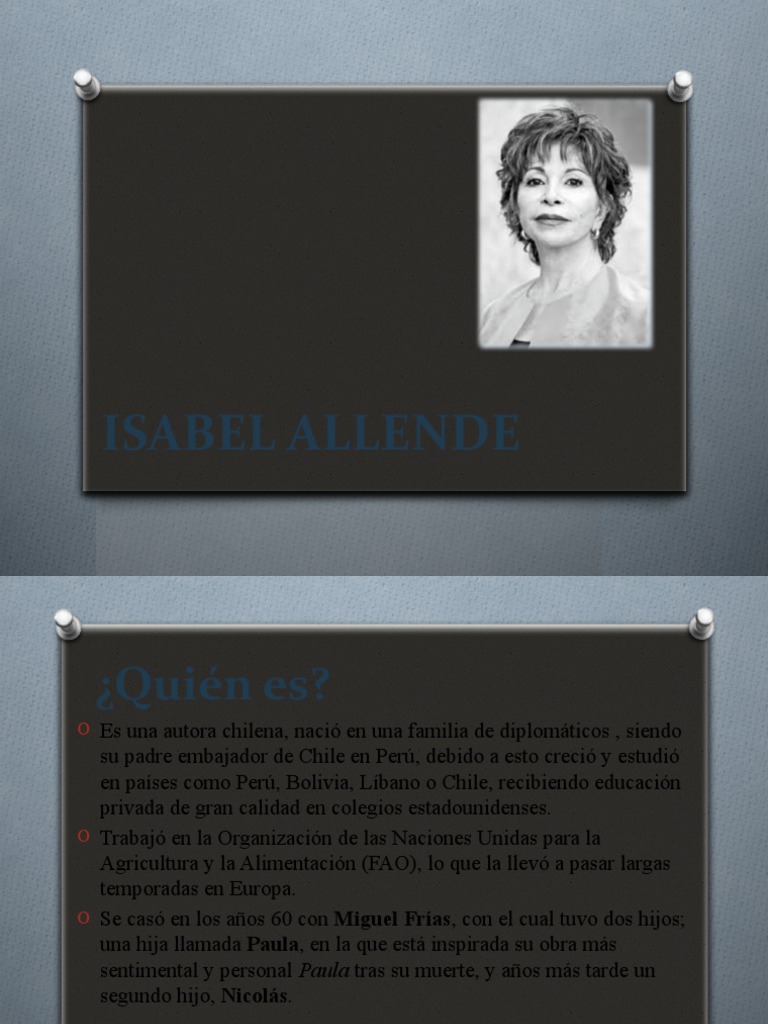 Isabel Allende: Vida y Obras Destacadas | PDF | Historia | Clásicos