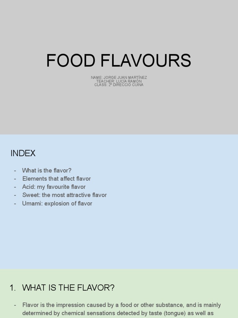 Food Flavours | PDF
