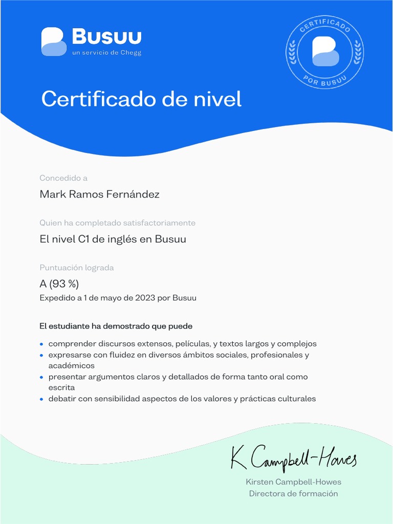 Certificado C1 | PDF