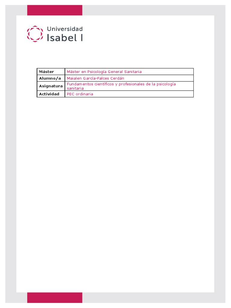Pec Fundamentos | PDF | Terapia de conducta cognitiva | Psicoterapia