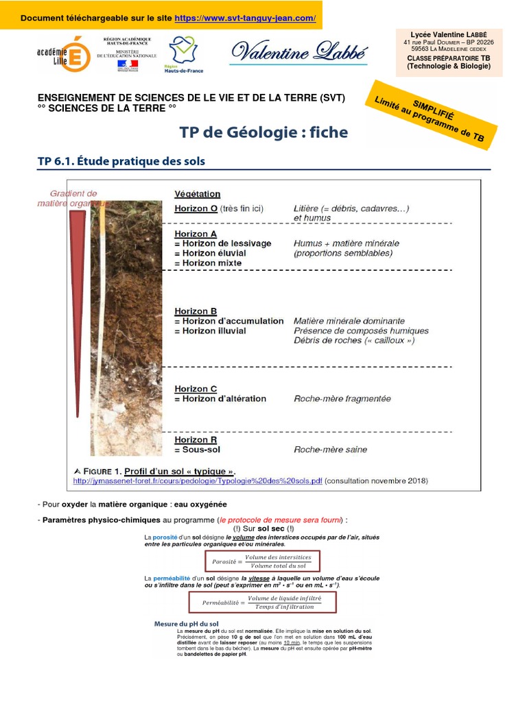 TB TP Geologie Fiche | PDF