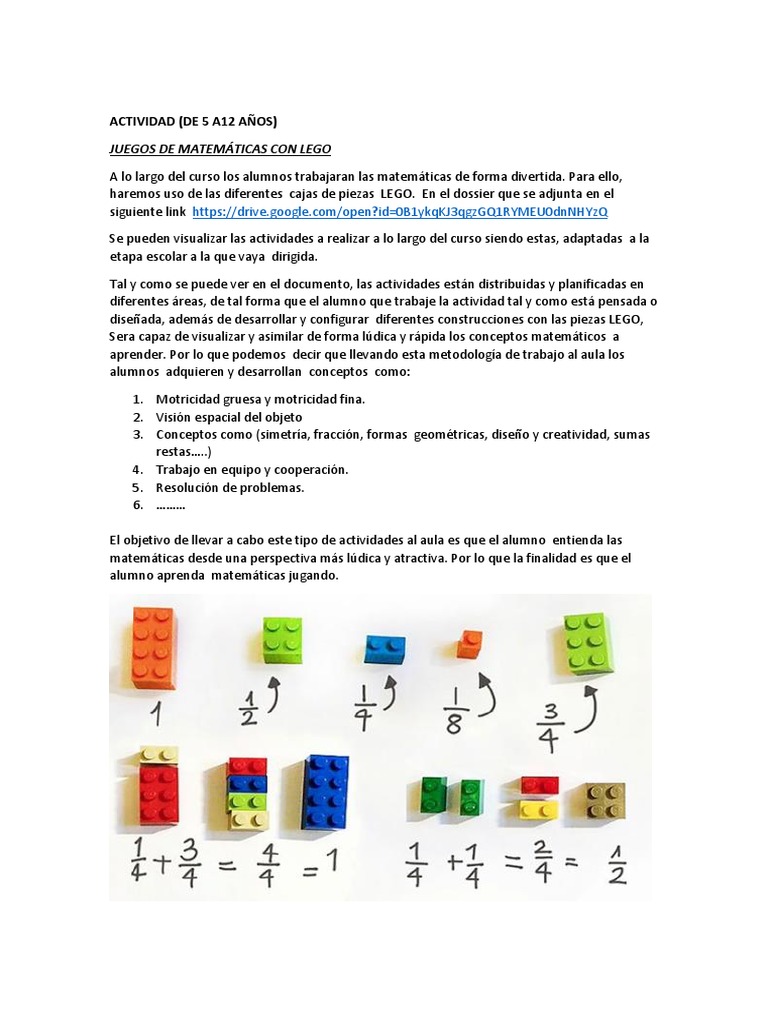 Matemáticas Con LEGO | PDF