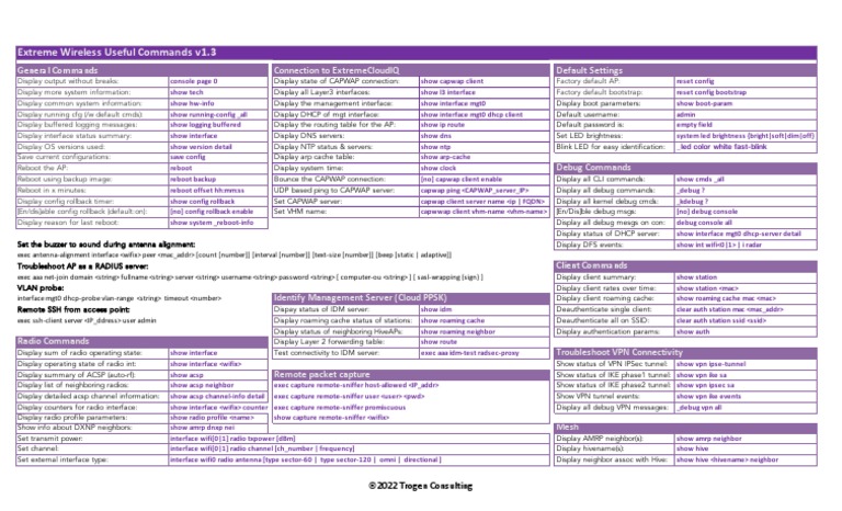 Extreme CLI Commands v1.3 | PDF | Virtual Private Network | Command ...