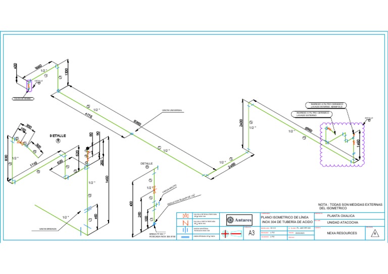 Tuberia Inox Isometrico-Model | PDF