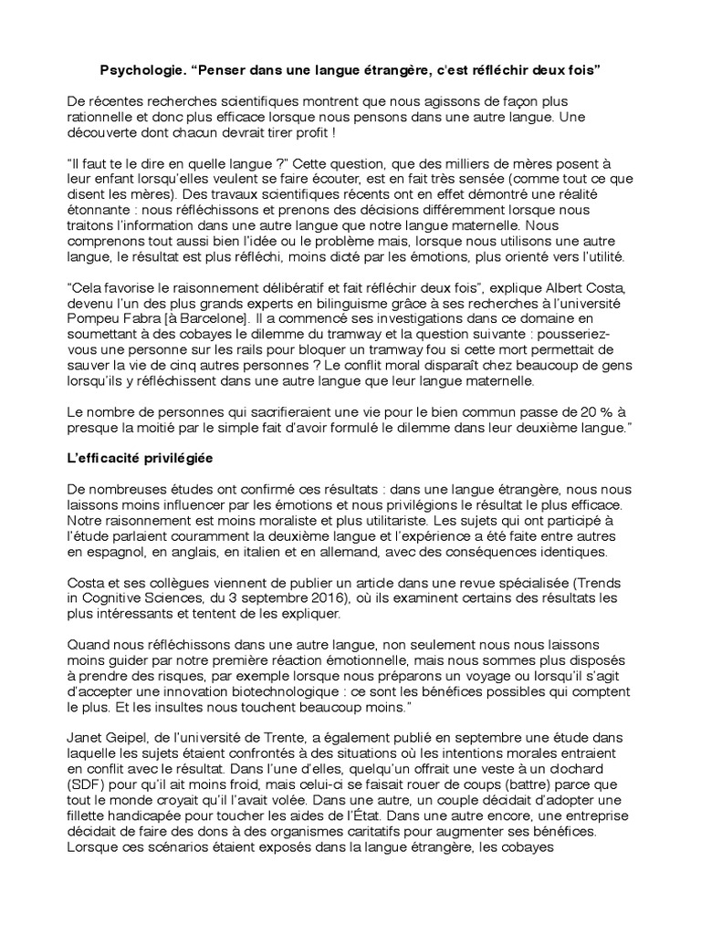 Compréhension Écrite - B2 - William | PDF